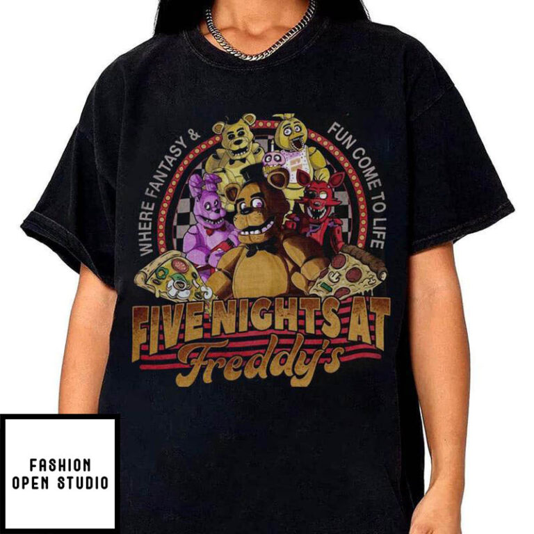 Five Nights At Freddys T-Shirt FNAF Nightmare Fazbear