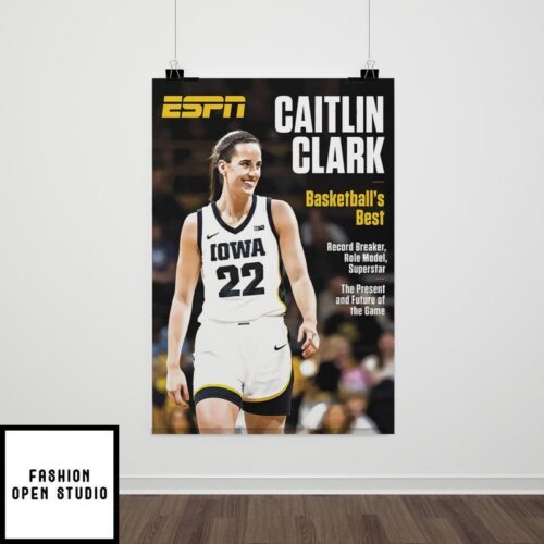 Caitlin Clark Basketball's Best Record Breaker Poster