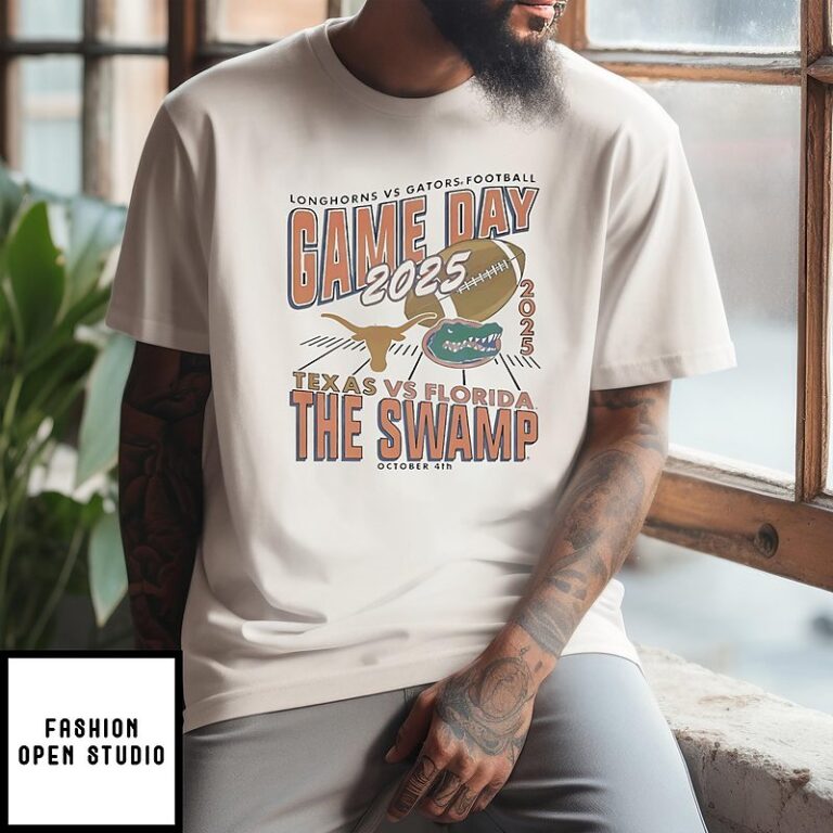 Florida Gators Vs Texas Longhorns 2025 Game Day The Swamp T-Shirt