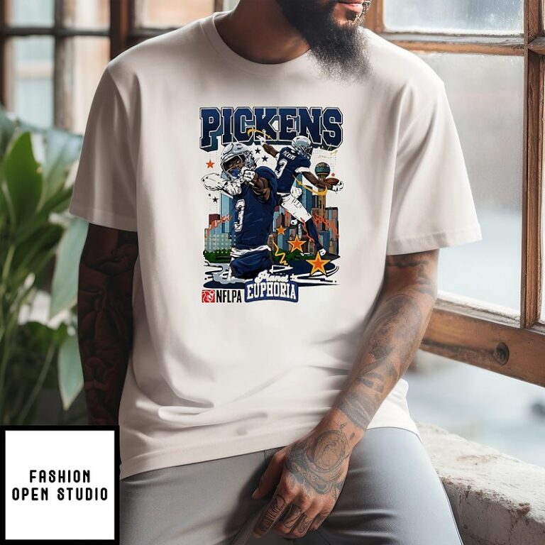 George Pickens Dallas Cowboys Player City Skyline Graphic T-Shirt