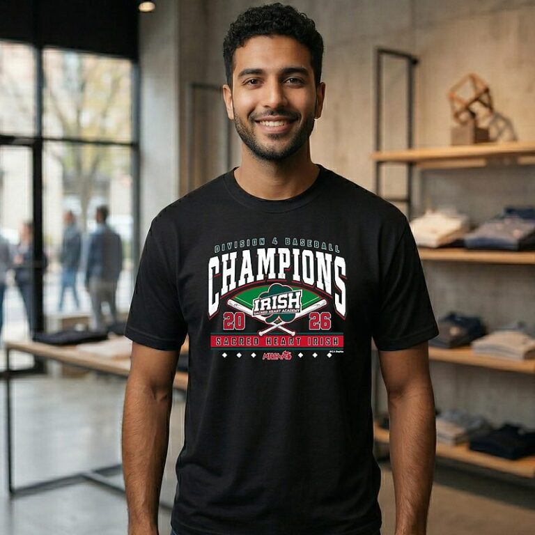 Sacred Heart Irish 2026 Mhsaa Baseball D4 Champions T-Shirt